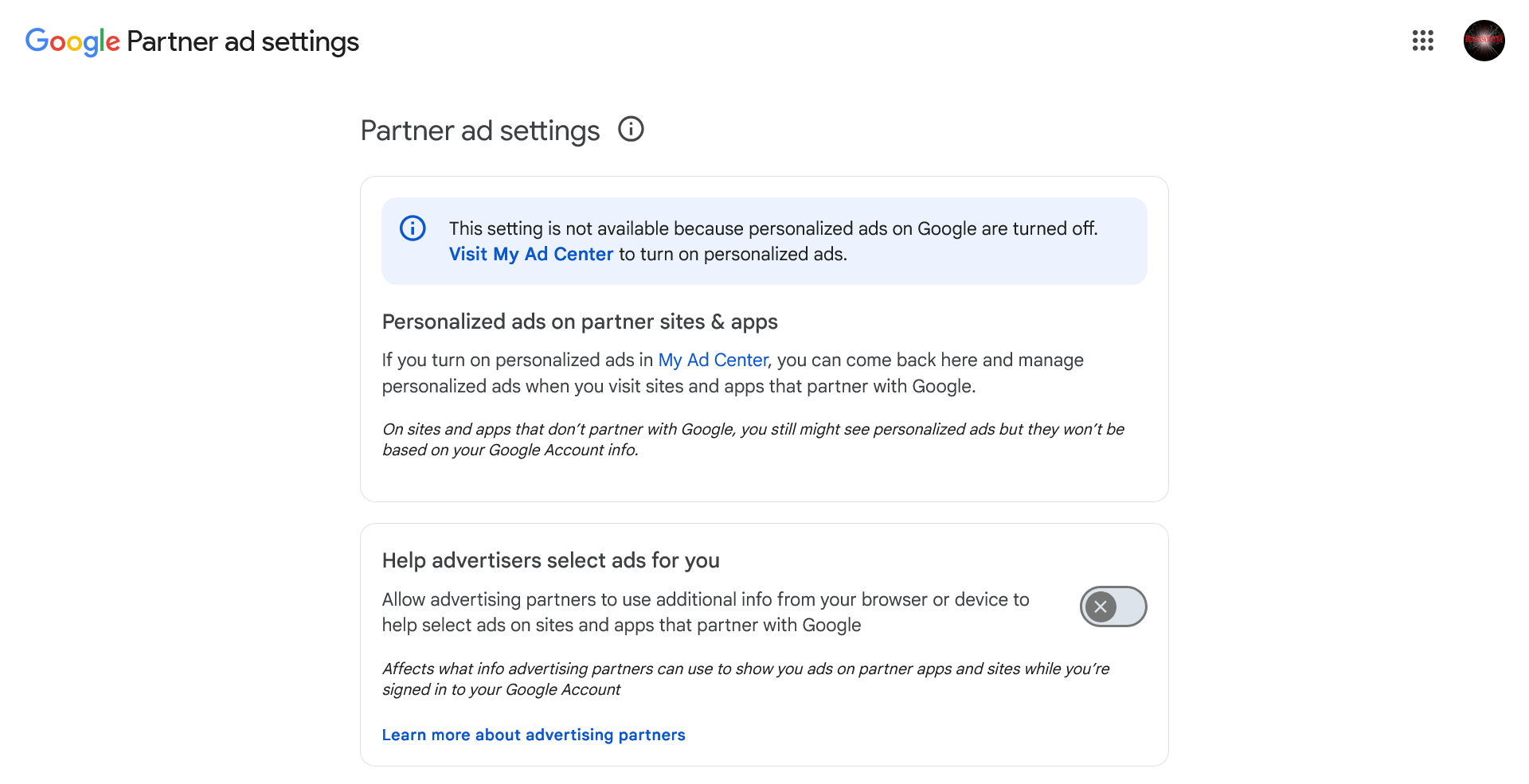 Google Partner ads settings? - Broadband Bulletin Forum